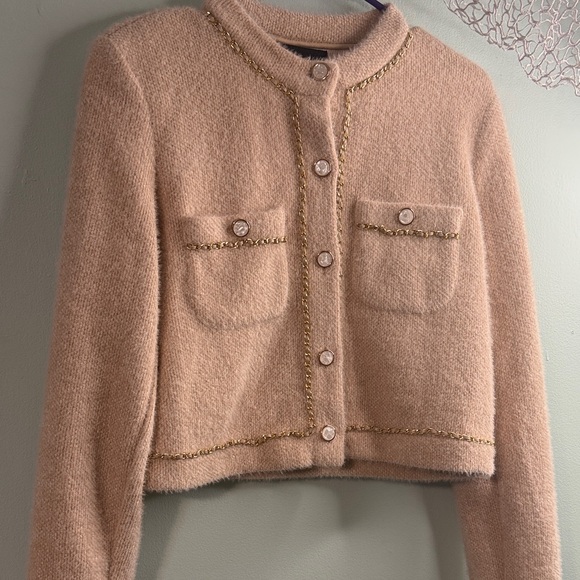 Endless Rose | Jackets & Coats | Endless Rose Tan Jacket With Gold ...